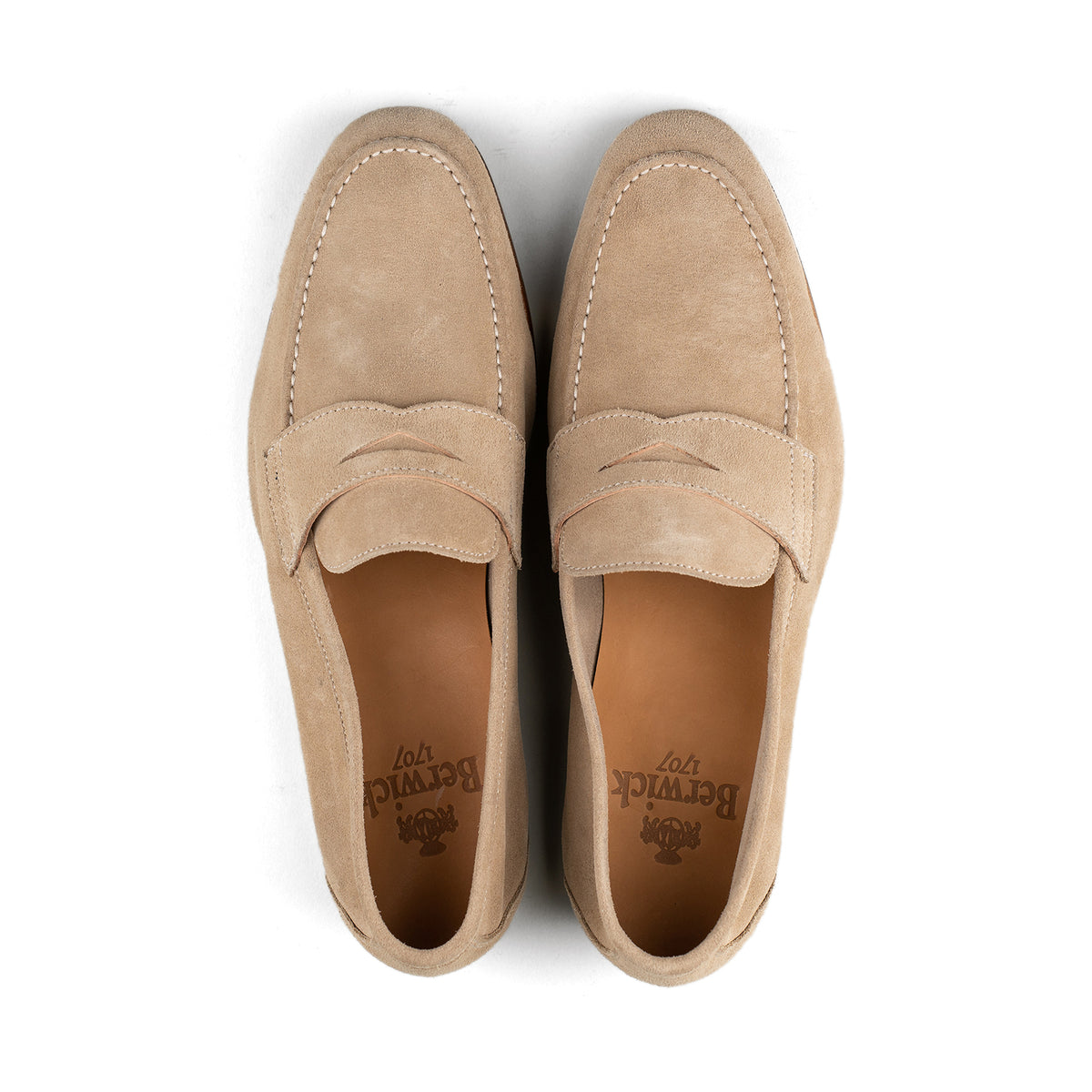 Berwick Unlined Penny Loafer - Sand Suede – Mehra