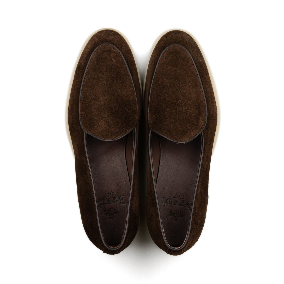 Berwick Belgian Loafer w/ Rubber Sole - Dark Brown Suede – Mehra